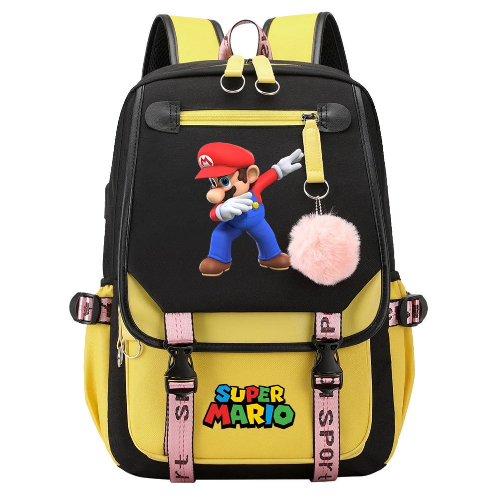 SUPER-MARIO Anime Backpacks Cartoon Laptop Backpack Daypack 3D Printed ...