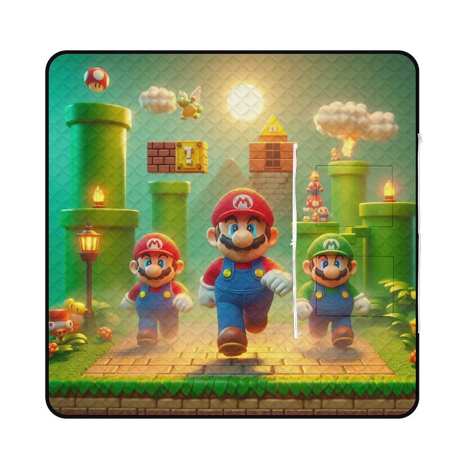 SUPER MARIO BROS Picnic Blankets Outdoor Blanket,59'x59' Extra Large ...