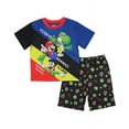 Super Mario Bros Boys Pajama Set, Yoshi Mario Luigi, Sizes 4-10, Blue ...