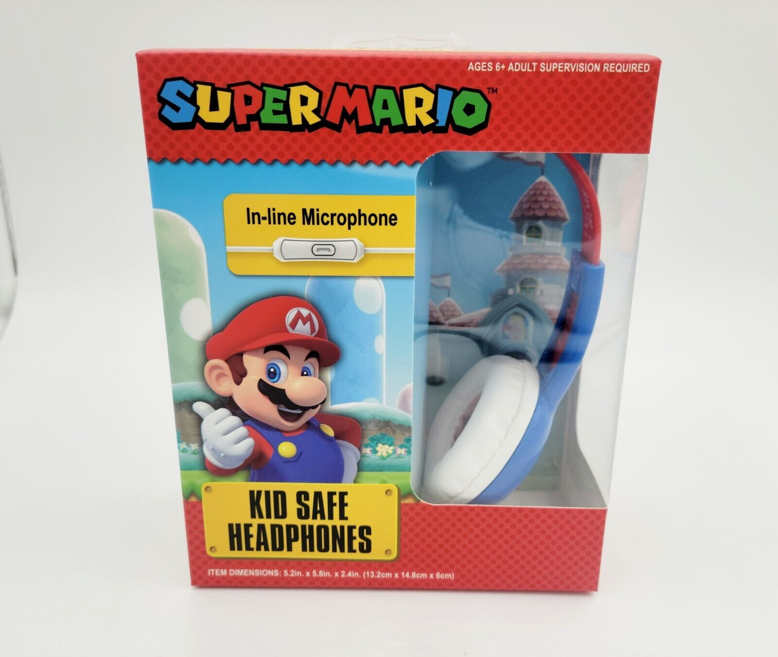 Super Mario Bros Kid Safe Headphones, Volume Limiting for Age 6 ...