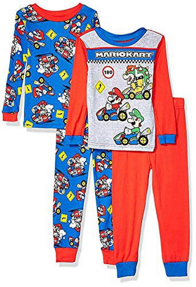 SUPER MARIO Little/Big Boys Charcter Print 4-Piece Snug Fit Cotton ...