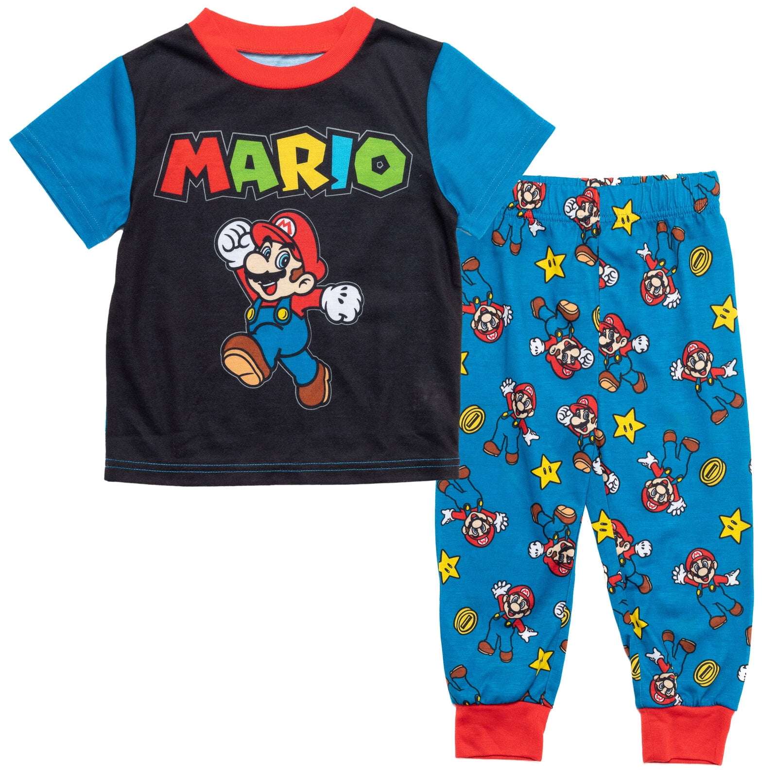 SUPER MARIO Nintendo Toddler Boys Soft Material Pajama Set with ...