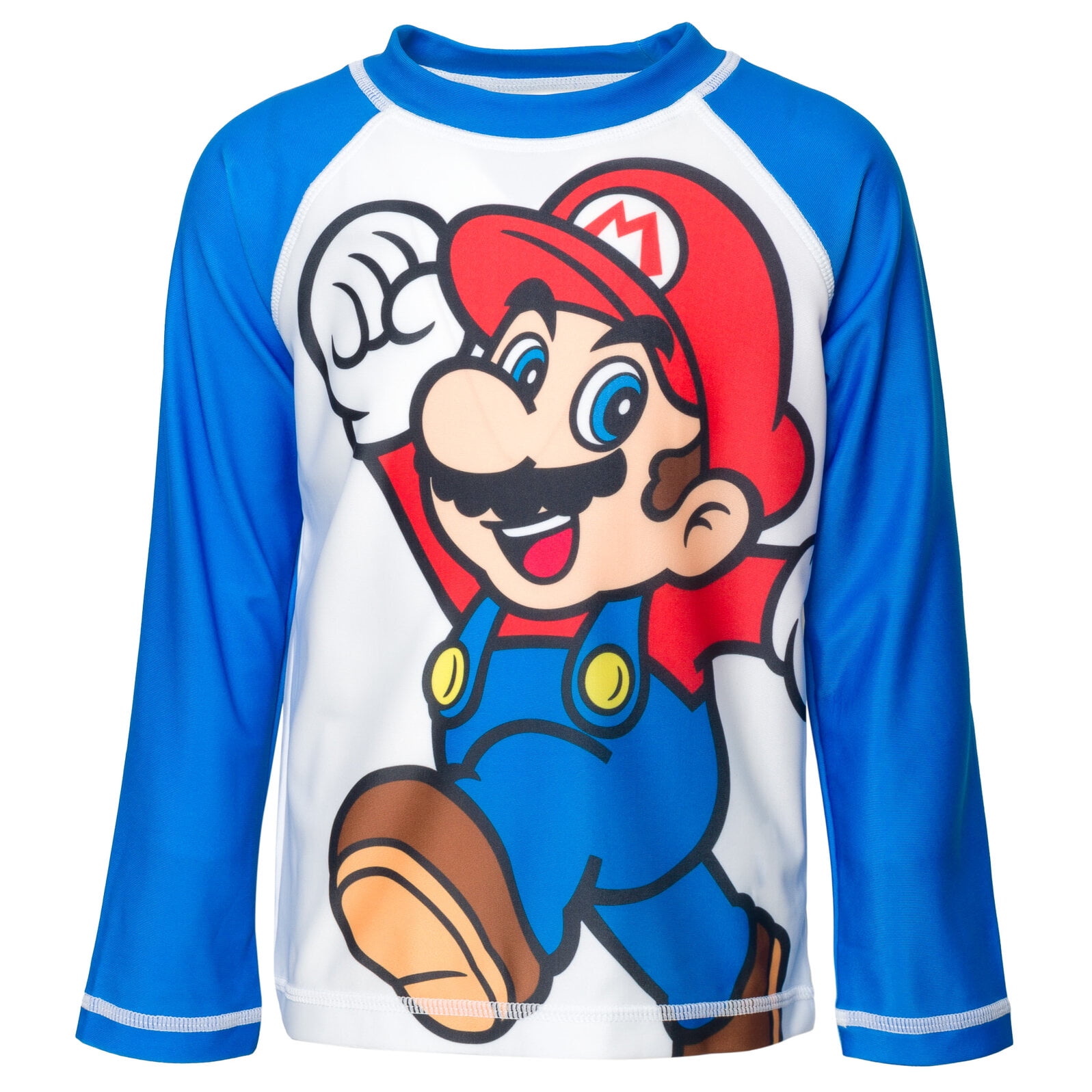 SUPER MARIO Nintendo Toddler Boys Rash Guard Swim Shirt Toddler to Big ...