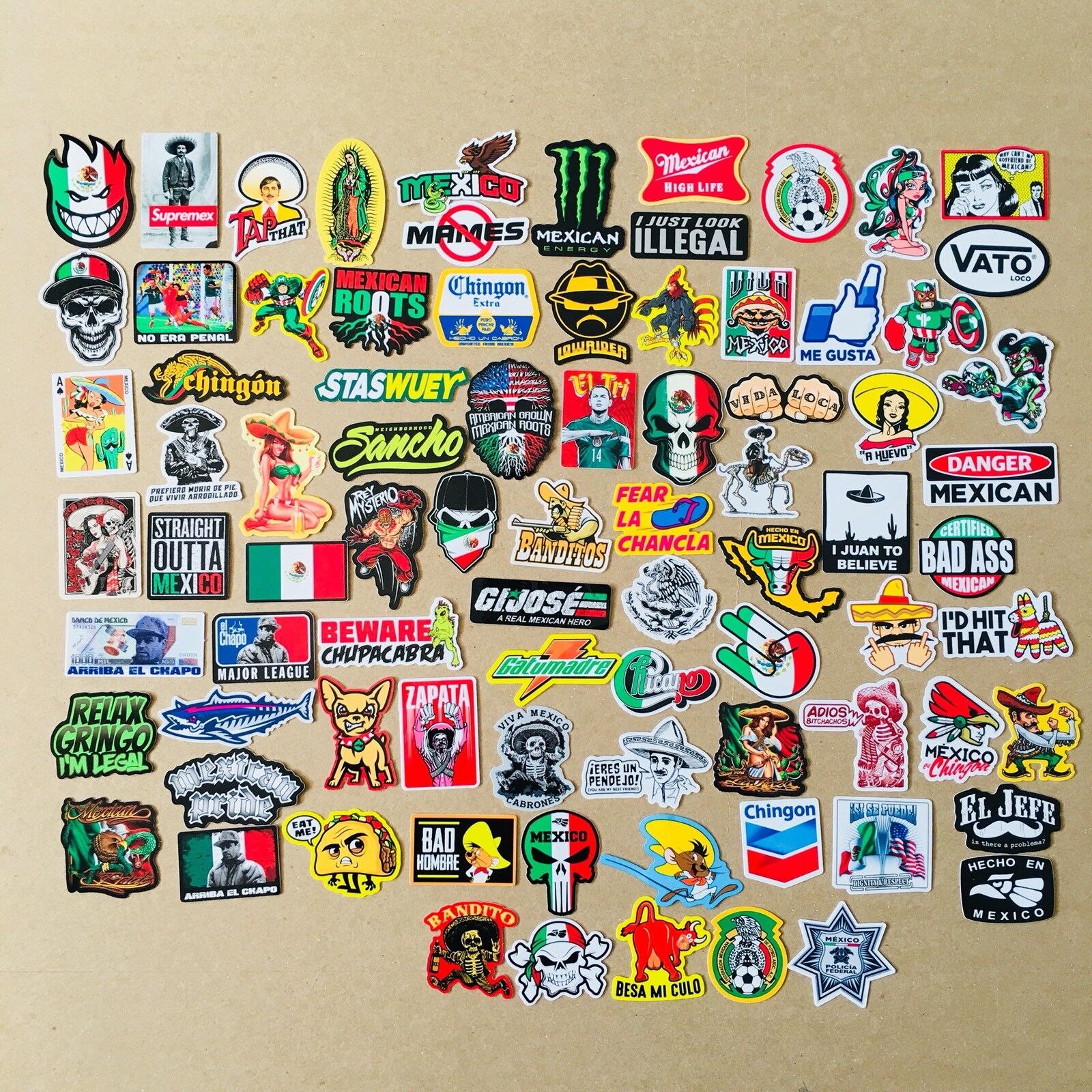 SUPER MEXICAN Hard Hat Stickers 82+ MEXICO HardHat Sticker & Decals ...