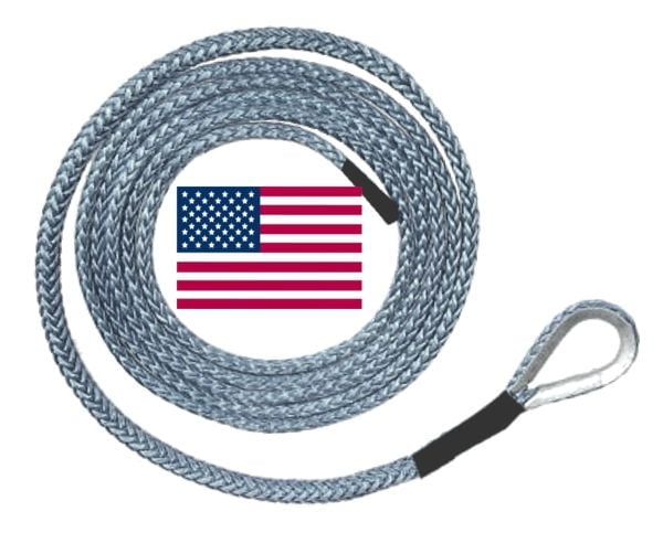 SUPER-STRONG U.S. made AMSTEEL BLUE PLOW ROPE 5/16 inch x 10 ft (13,700 ...