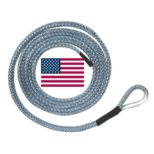 SUPER-STRONG U.S. made AMSTEEL BLUE PLOW ROPE 5/16 inch x 10 ft (13,700 ...