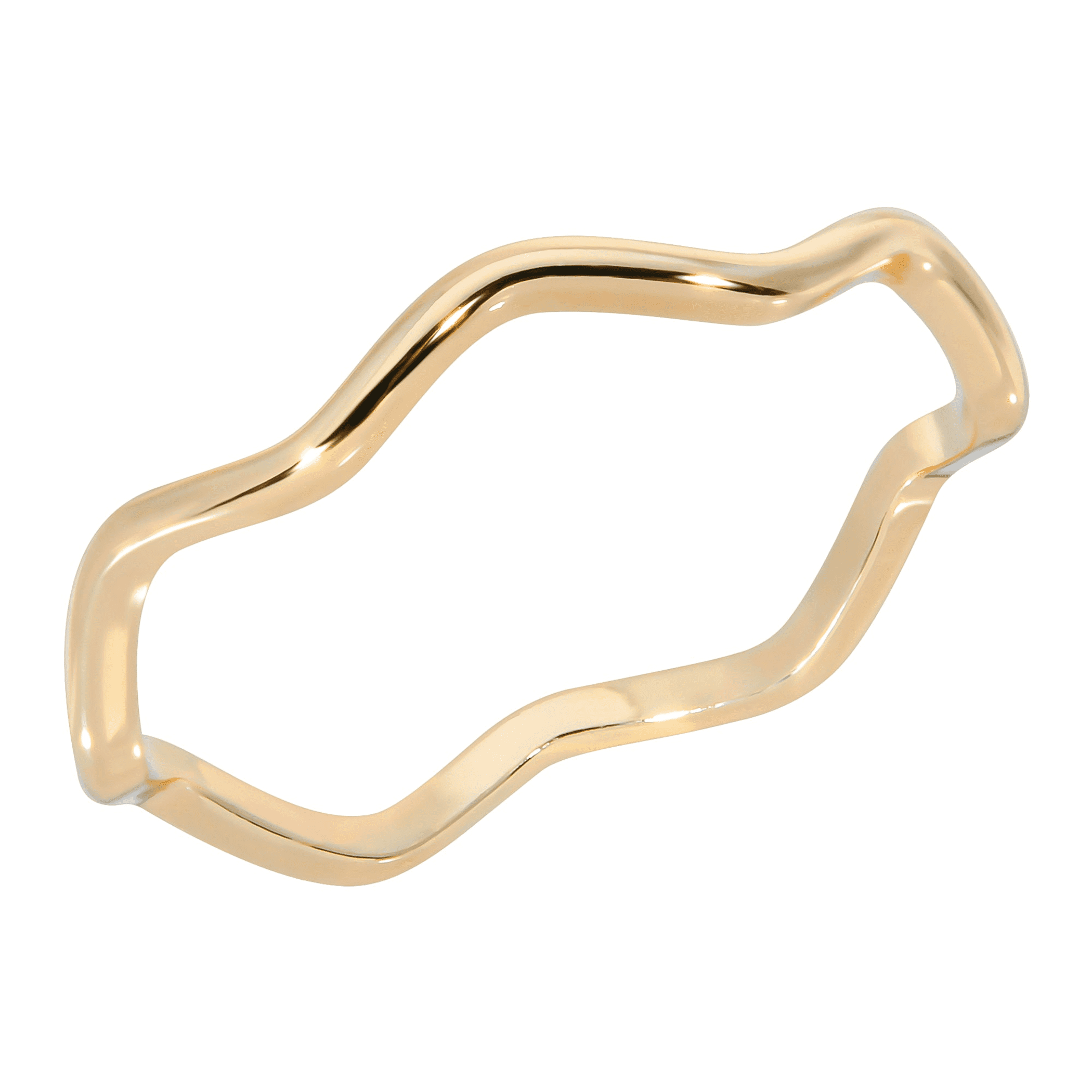 SUPER THIN WAVY RING[ 5 GOLD ] - Walmart.com