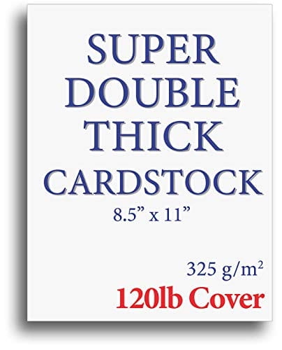 SUPER Thick 120lb Cover Cardstock Paper - Plain Heavy Bright White ...