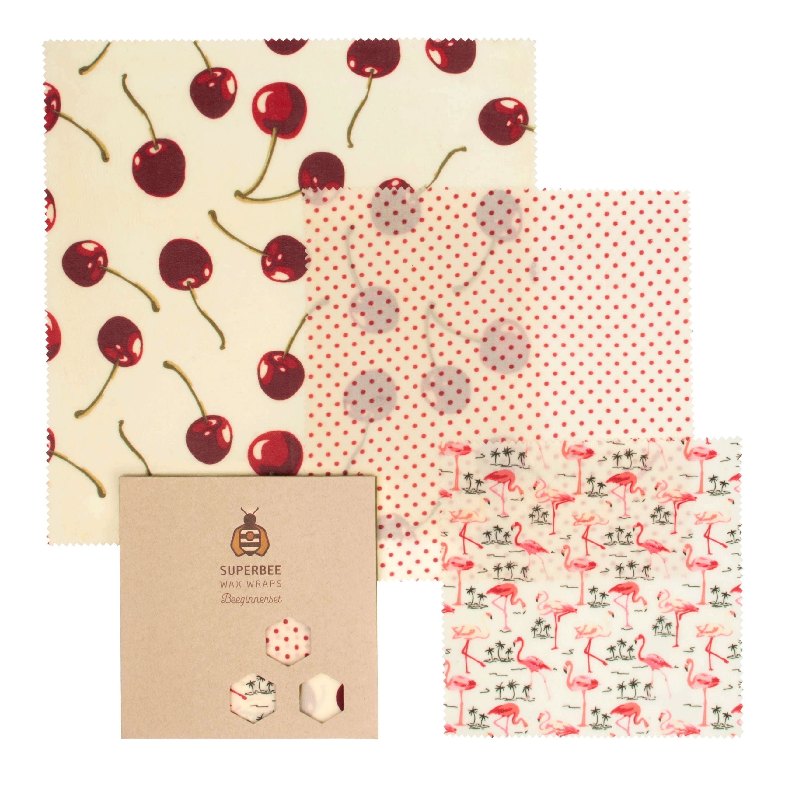 SUPERBEE Beeswax Wrap for Food, Set of 3 Bees Wax Wraps, Reusable Bees ...