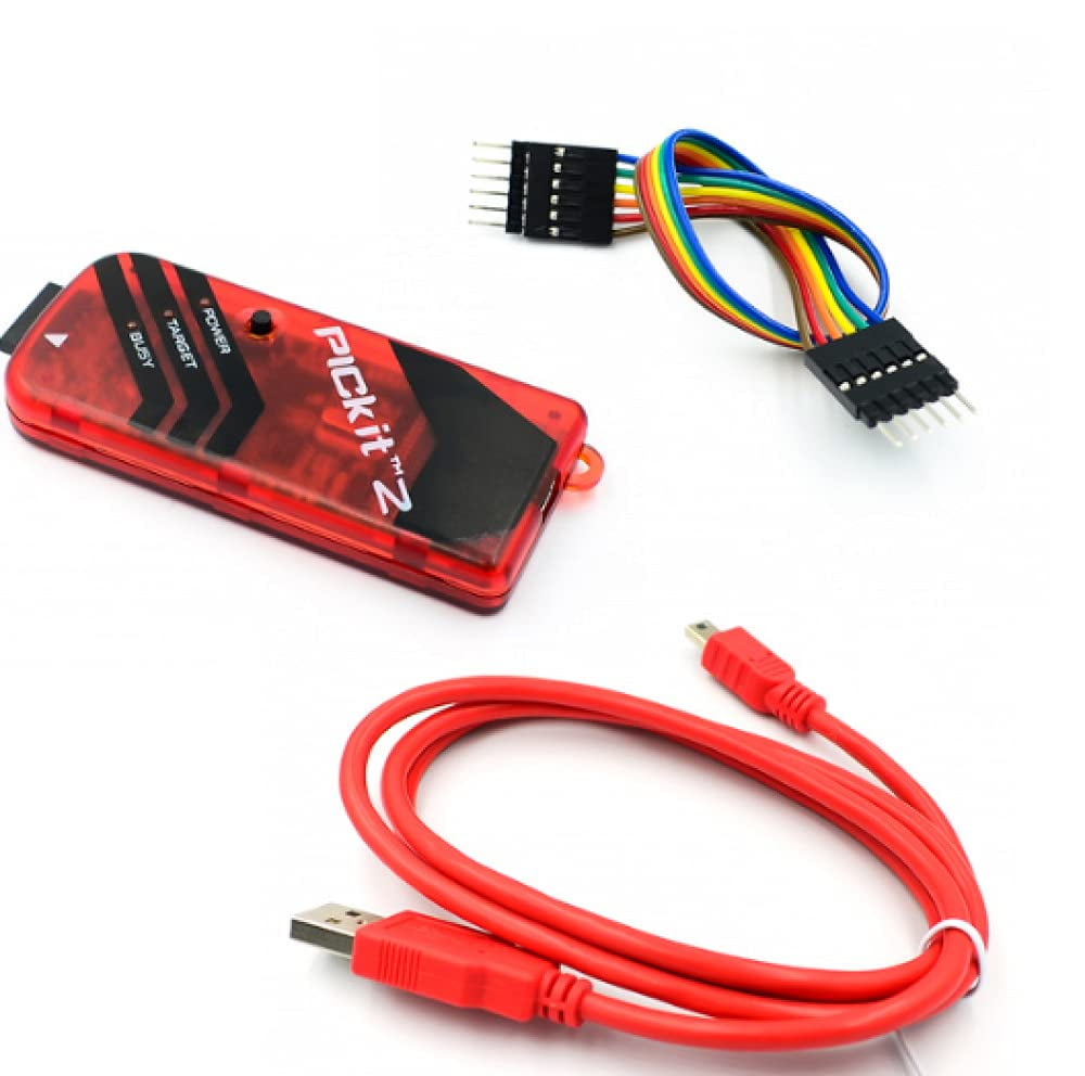 SUPERELE PICKIT2 PIC Kit2 Simulator PICKit 2 Programmer Emluator Red with USB Cable Dupond Wire ...