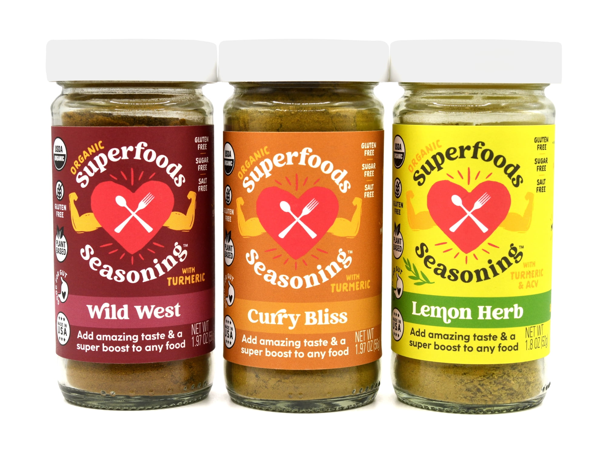 SUPERFOODS SEASONING Turmeric Party Mixed Variety Pack, Salt-Free and ...