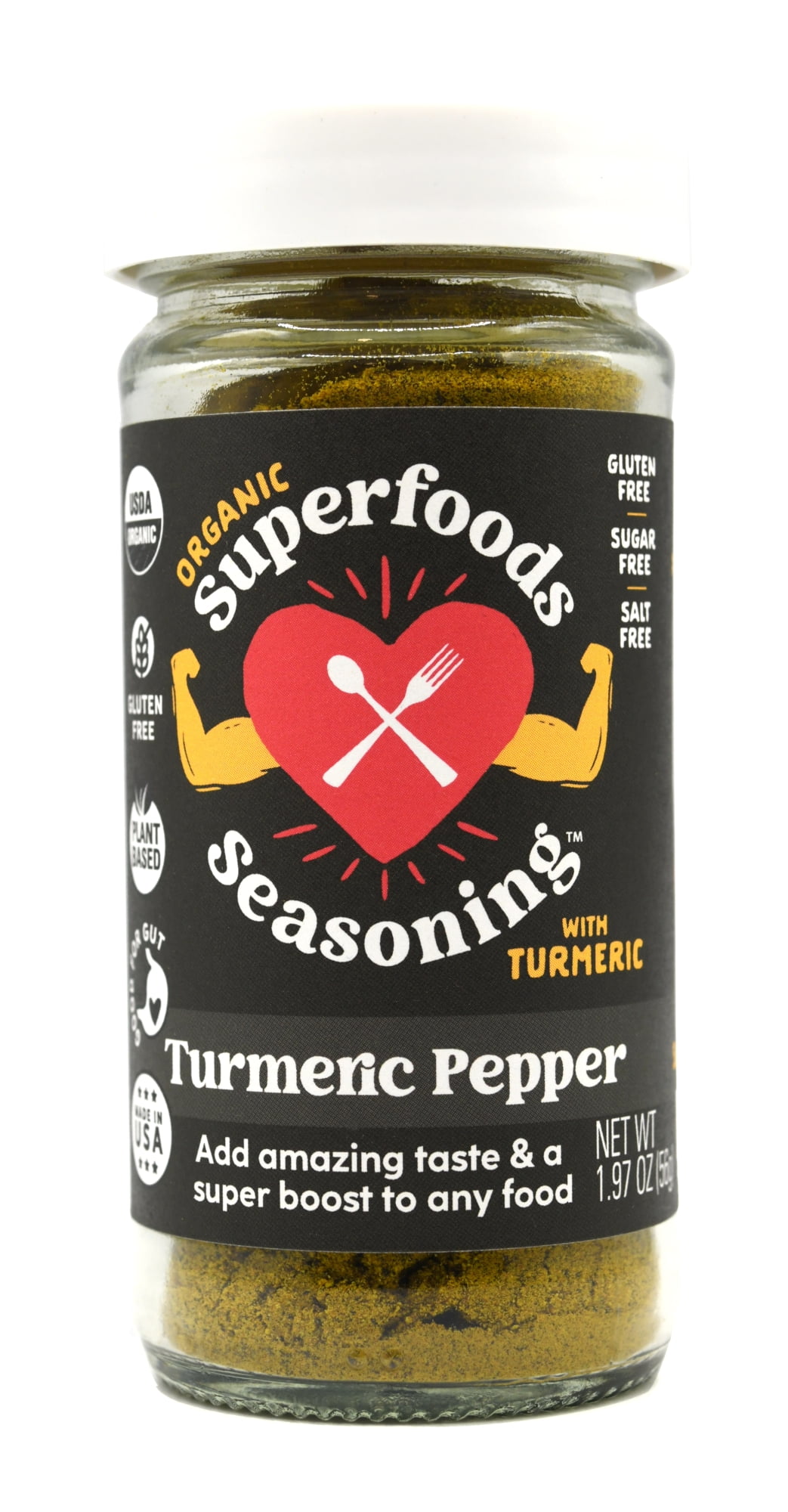SUPERFOODS SEASONING Turmeric Pepper Organic Blend, Salt-Free and Vegan ...