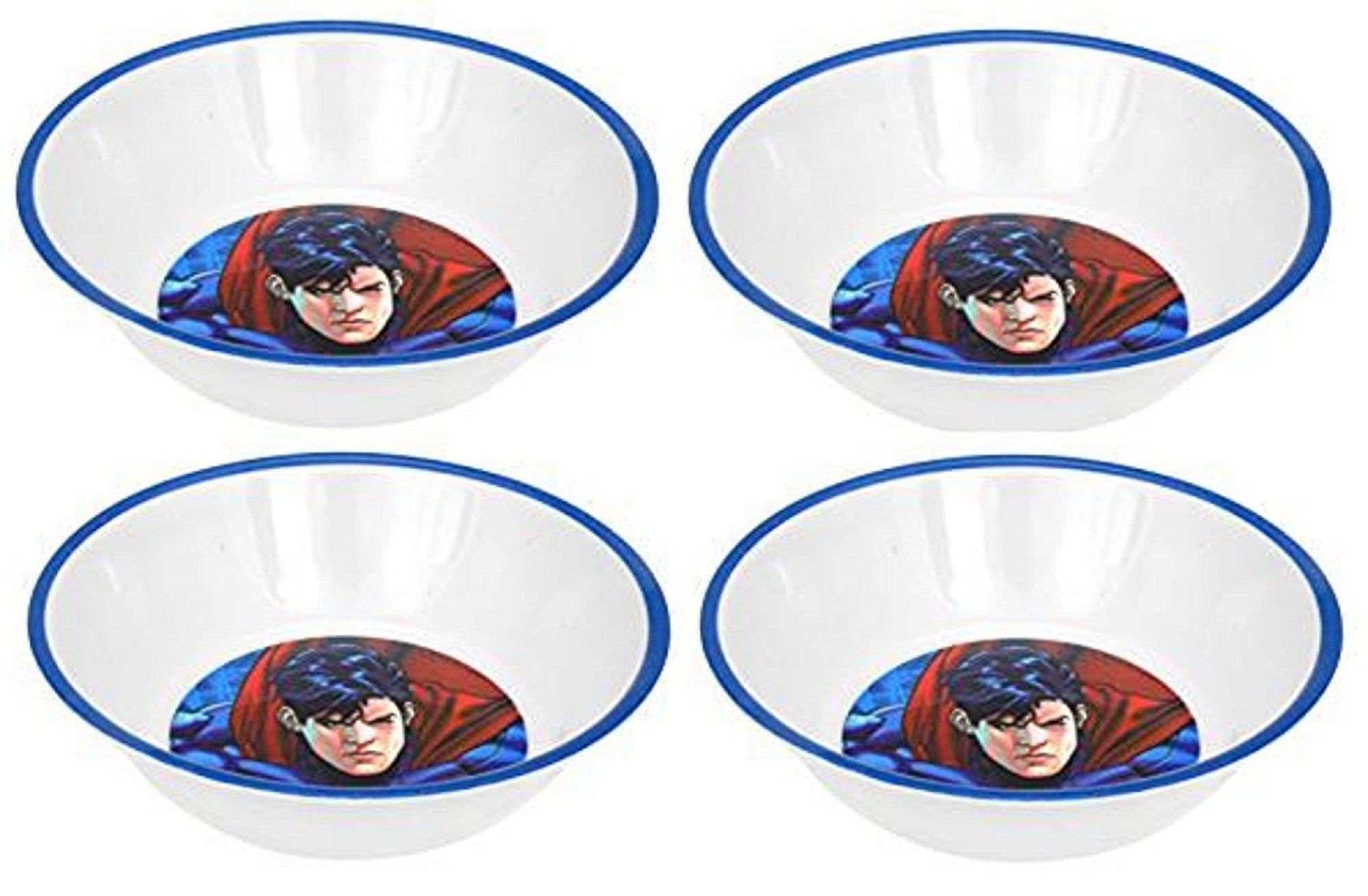 SUPERHERO Snack Size Melamine Plates and Bowls Sets Batman, Superman ...