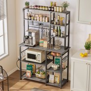Tribesigns 5 Tier Kitchen Bakers Rack with Power Outlets, Storage Shelf ...