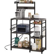 Tribesigns 5 Tier Kitchen Bakers Rack with Power Outlets, Storage Shelf ...