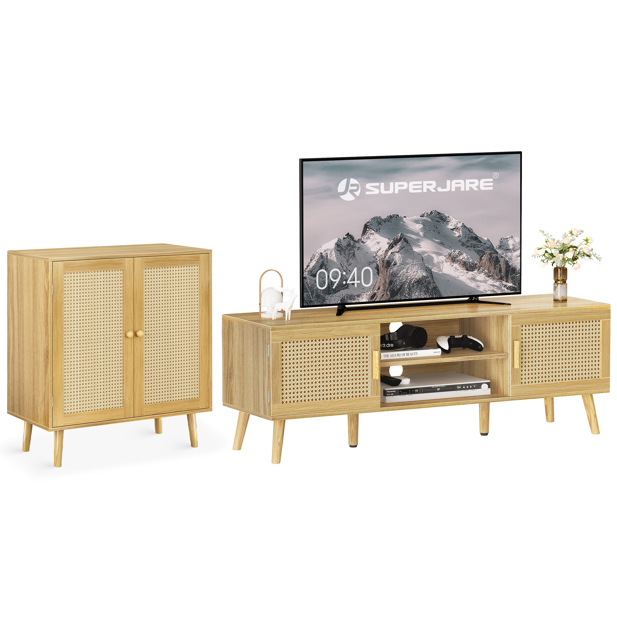 Nexera Morello 2 Piece 72-inch Entertainment Bundle, Truffle - Walmart.com