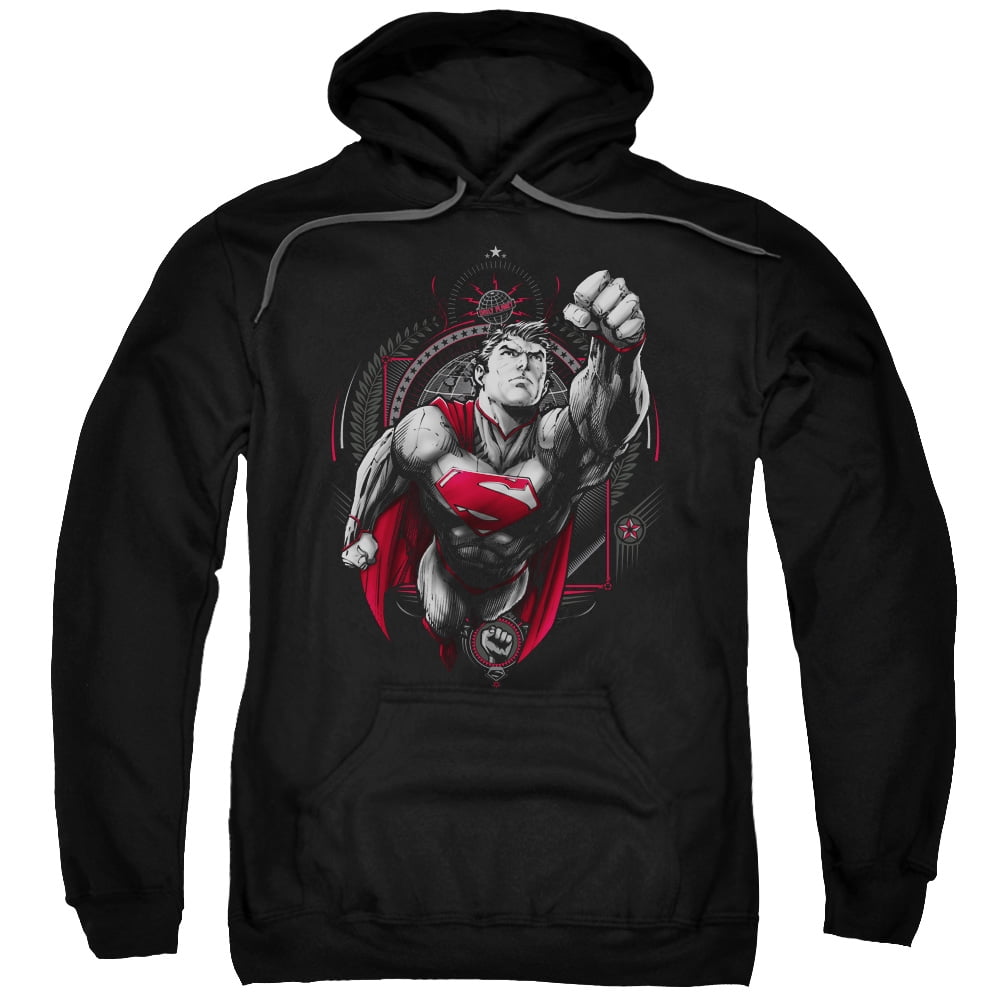 SUPERMAN/PROPAGANDA SUPERMAN-ADULT PULL-OVER HOODIE-BLACK-XL - Walmart.com