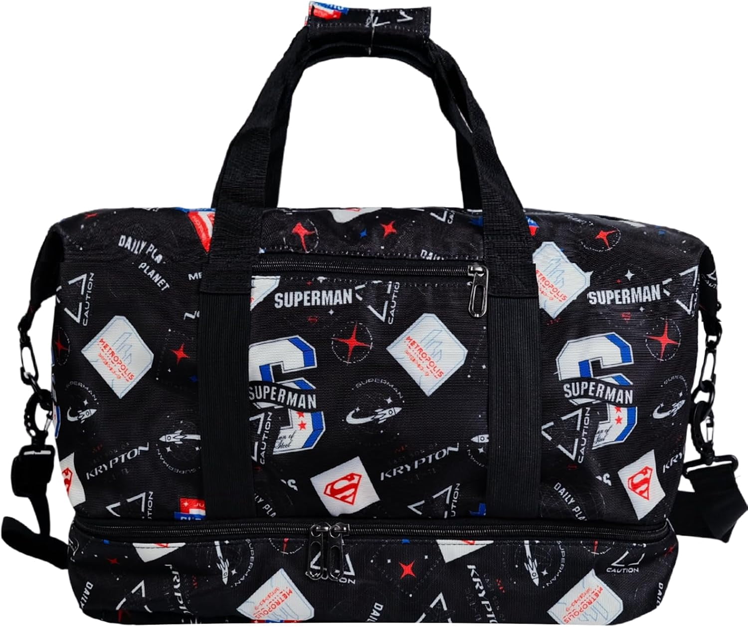 SUPERMAN Travel Duffel Bag with Krypton-Inspired Graphics, Durable ...