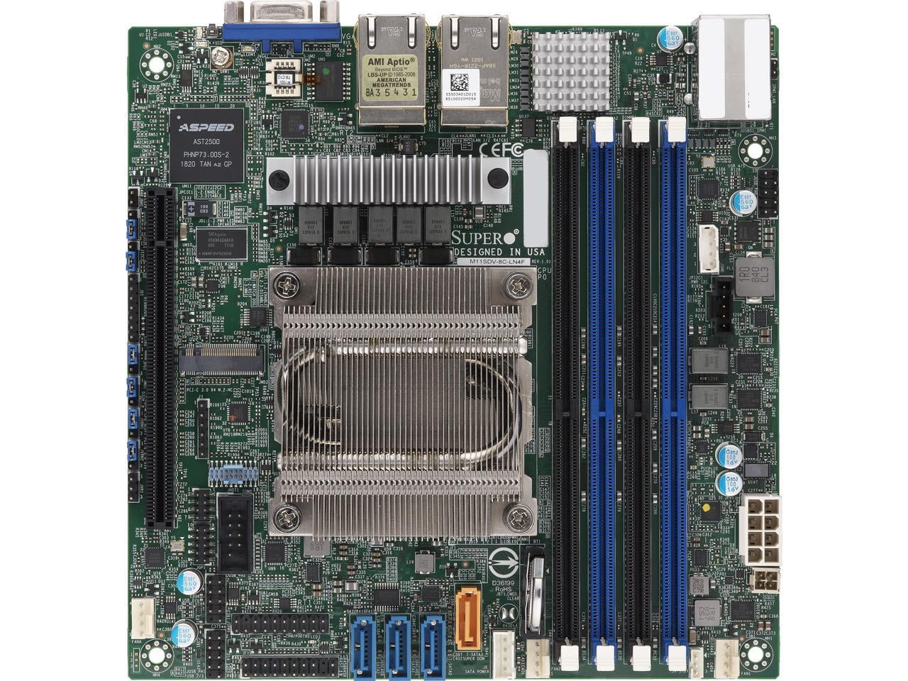 SUPERMICRO MBD-M11SDV-8CT-LN4F-O Mini ITX Server Motherboard - Walmart.com