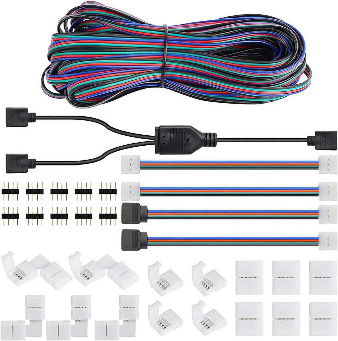 SUPERNIGHT 3528 2835 4 Pin 8mm LED Strip Connector, RGB Rope Lights ...