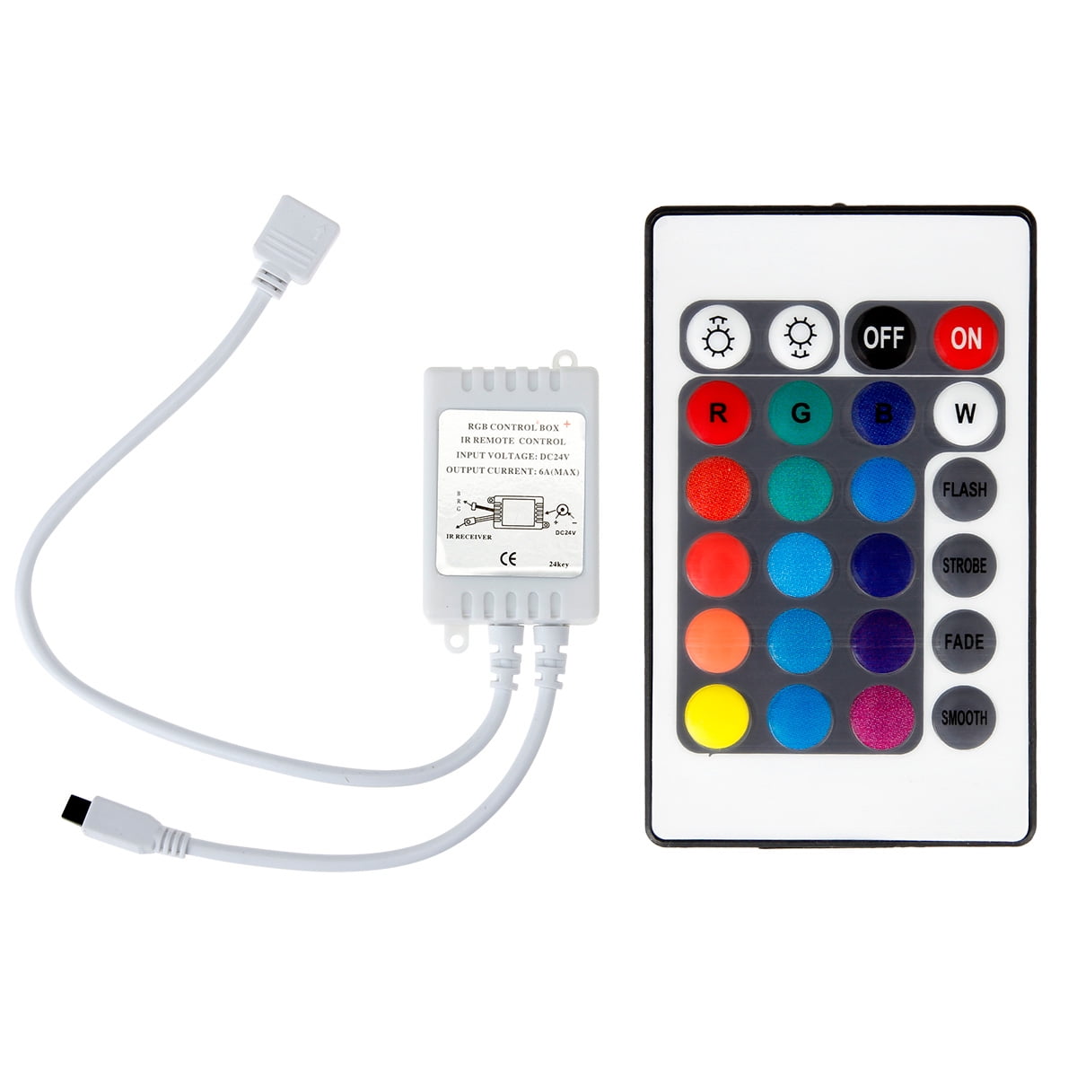 SUPERNIGHT DC24V LED Strip Controller 24-key RGB LED Strip Controller ...