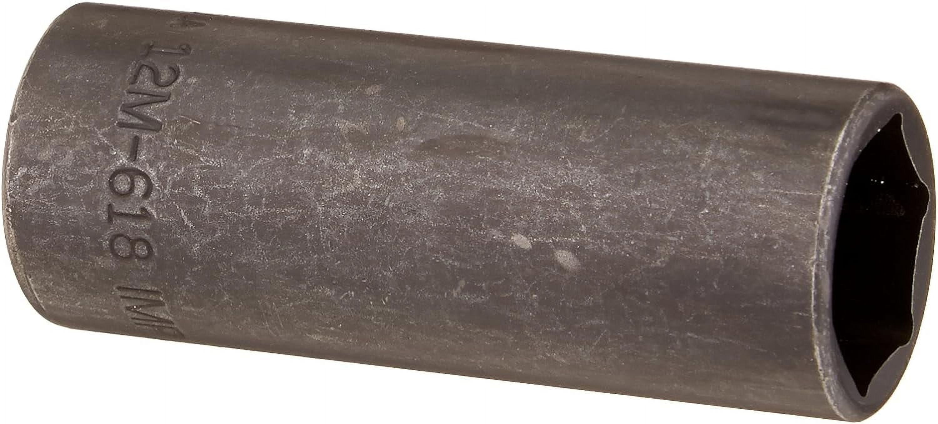 SUPERTORQUE 3/8-Inch Drive Deep Impact 6 Point Socket, 18mm Size, Black ...