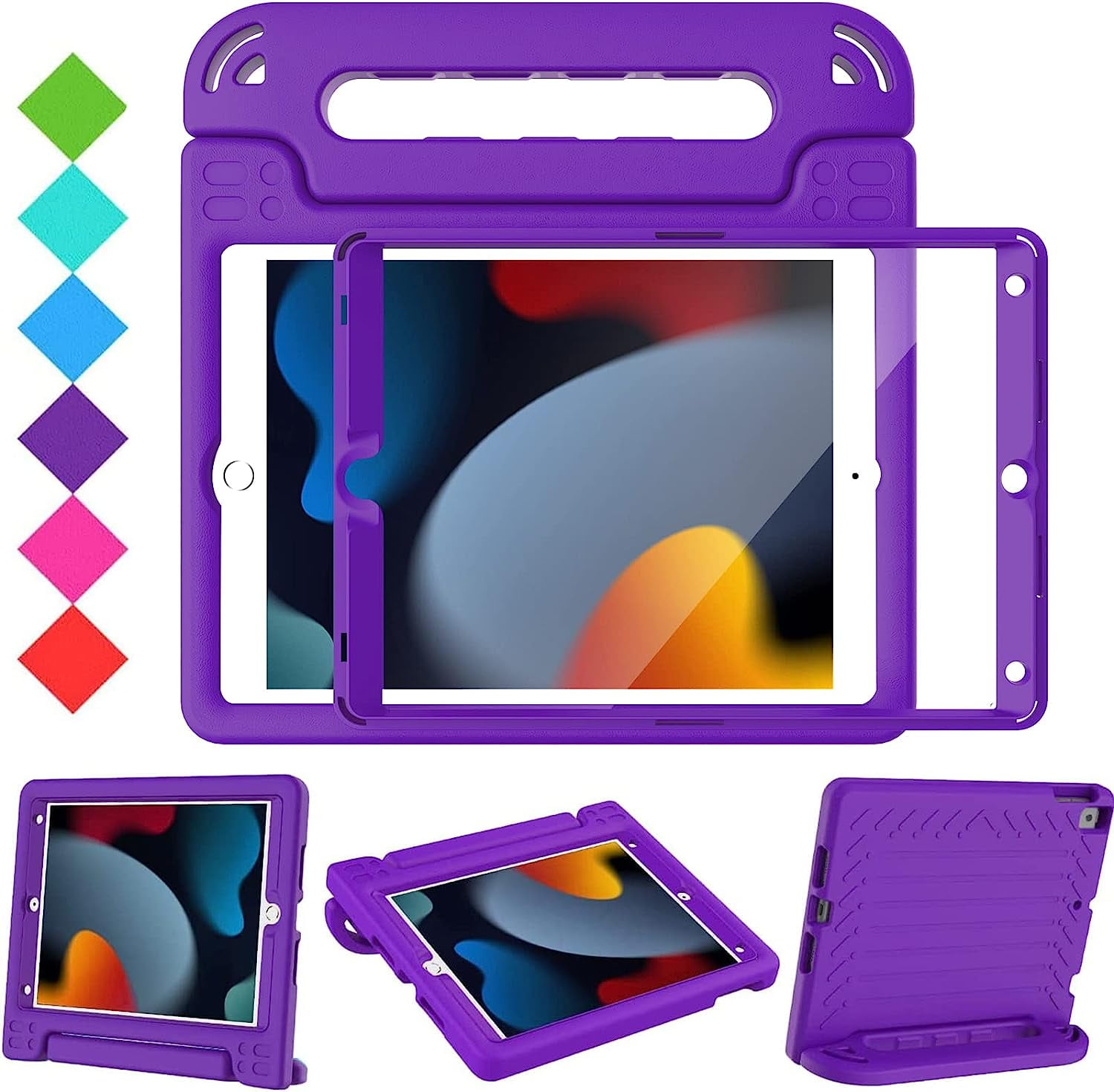 SUPNICE Kids Case for iPad 10.2 Inch (7th/8th/9th Gen) with Built-in Screen Protector ...