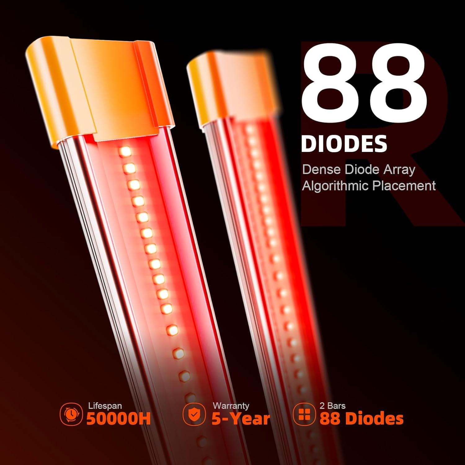 SUPP-R30 Red LED Grow Light Bars 23.6" Long, 660nm Deep Red ...