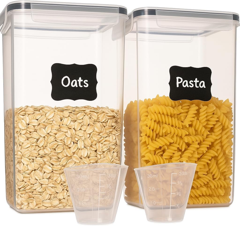 SUPPLIES Large Food Storage Containers with Lids Airtight - BPA Free ...