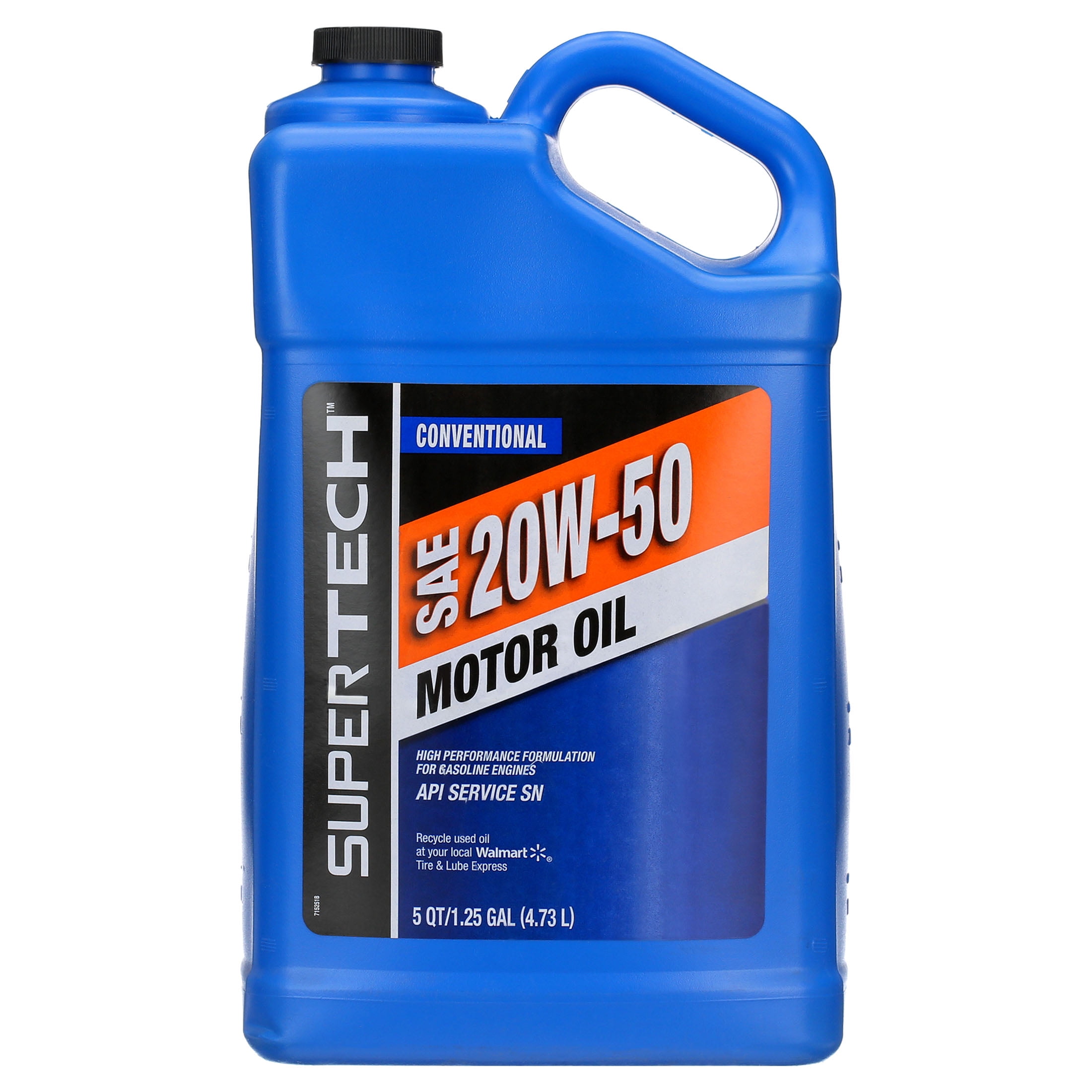 Supertech 20w50 5 Quart Bottle - Walmart.com