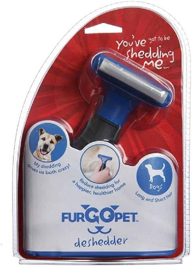 SUPTMAX FurGOPet Dog Deshedding Tool for Small Breeds, Black, Blue ...