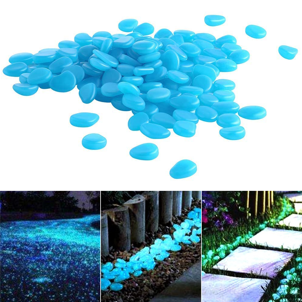 Willstar 300Pcs Luminous Stones,Glow in The Dark Garden Pebbles Rocks ...
