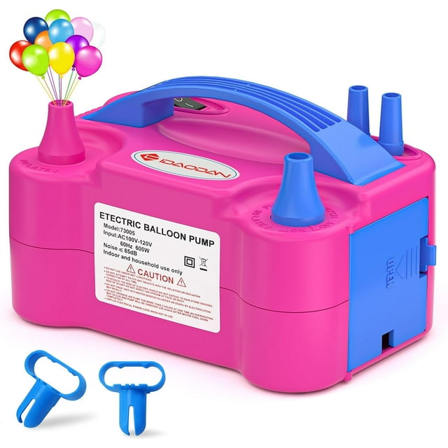 SUPTREE Electric Balloon Pump, Portable Air Balloon Pump Dual Nozzle ...