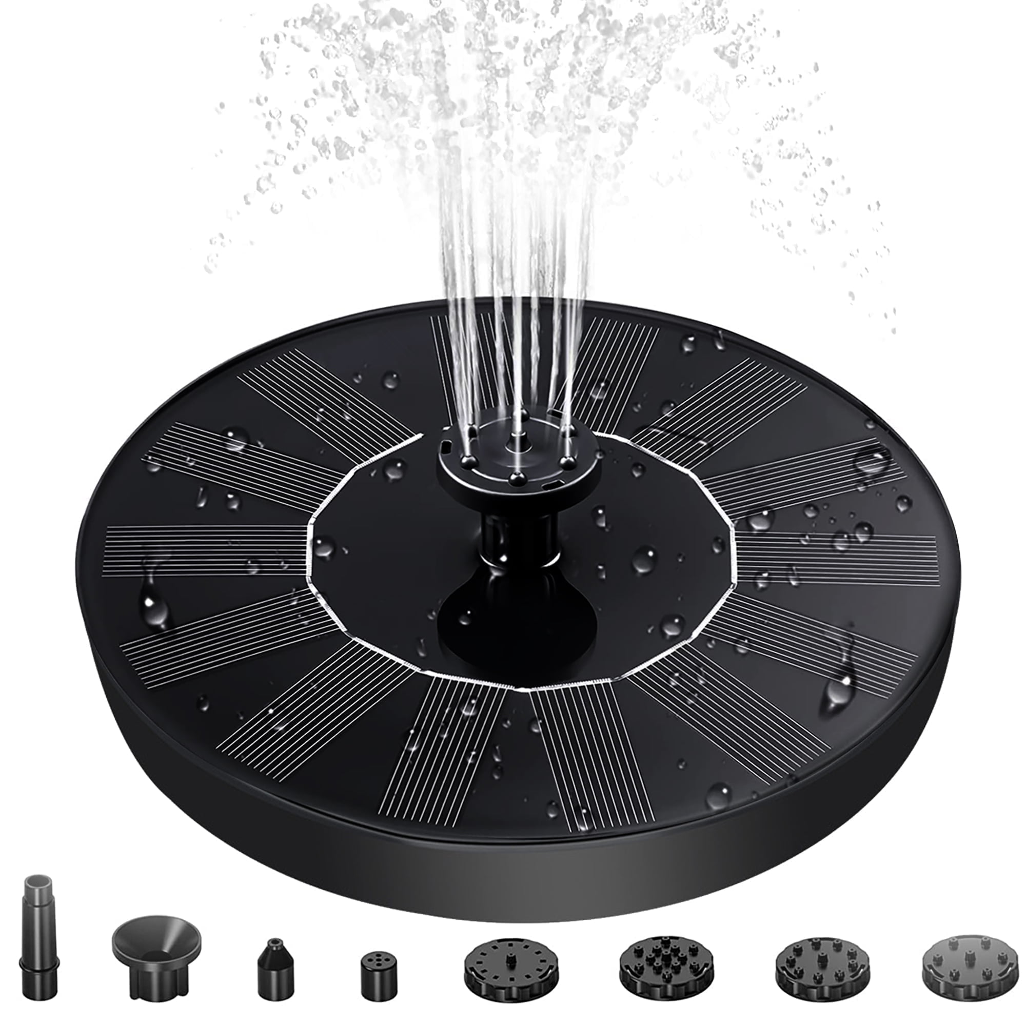 SUPTREE Solar Fountain Pump for Bird Bath, Outdoor Water Fountains with ...