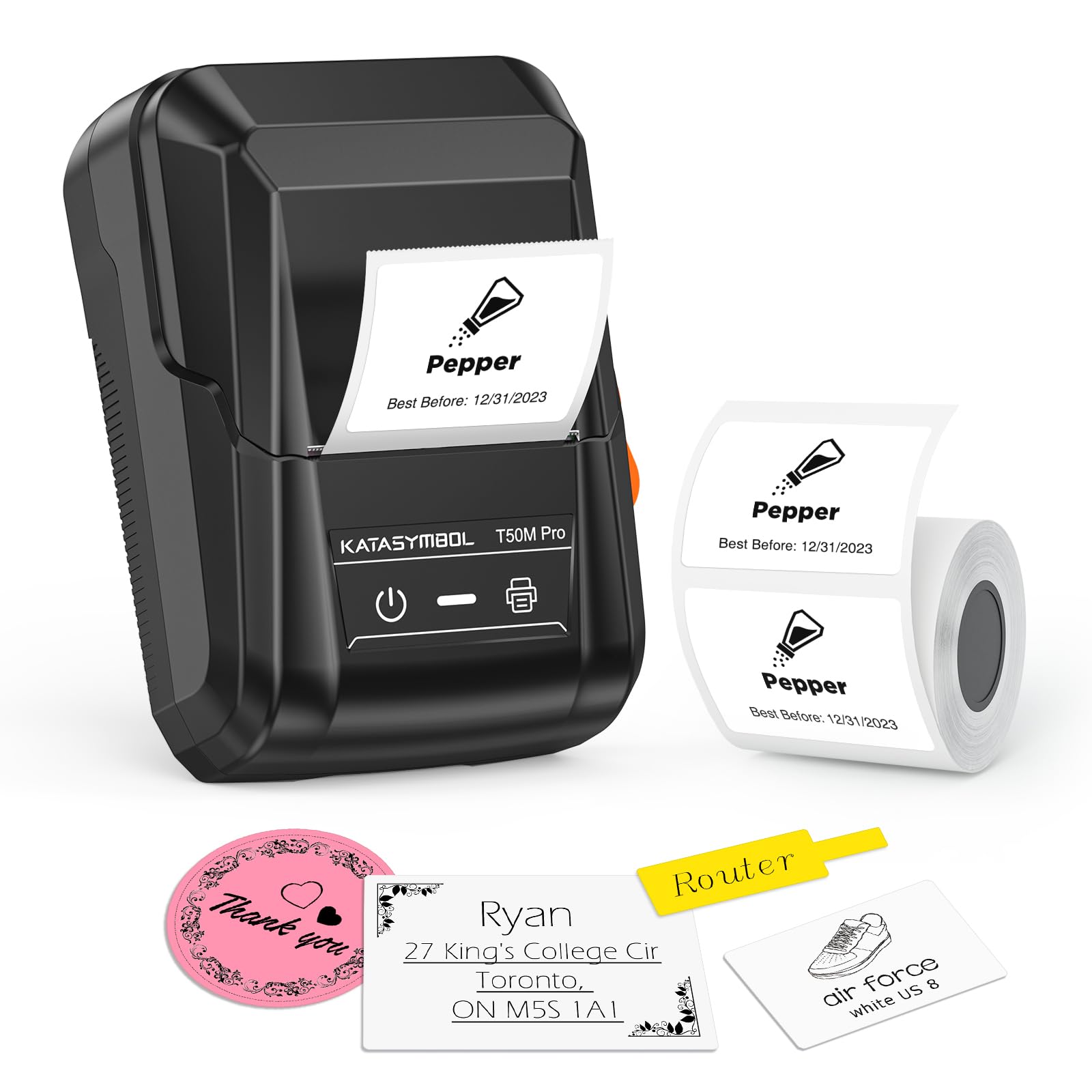 SUPVAN T50M Pro Bluetooth Label Maker Machine with Tape, Wide ...