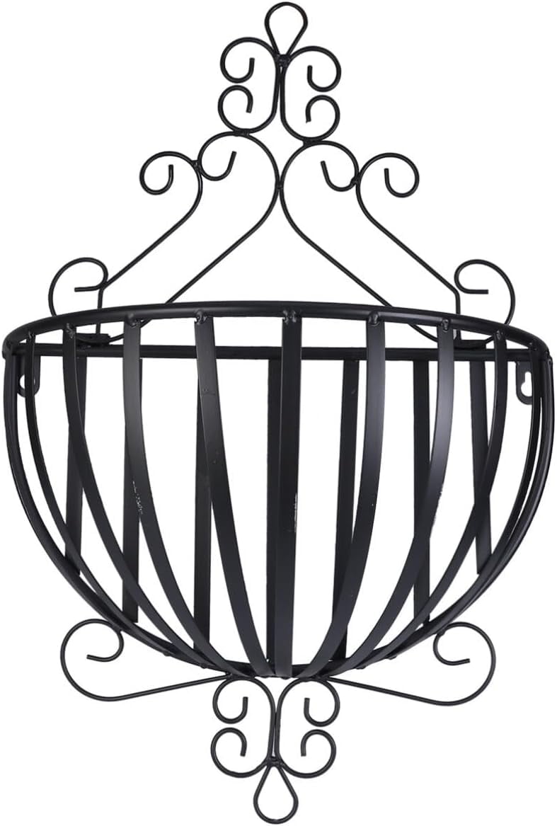 SUPVOX Metal Wall Planter Basket, European Style Hanging Basket ...