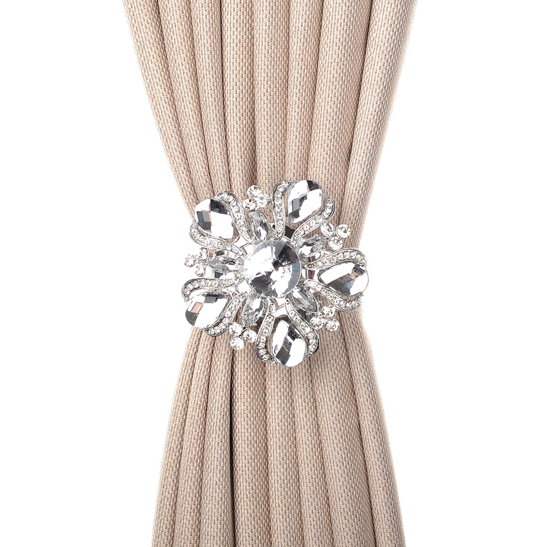 SUQ I OME Luxury Big Sparkling Crystal Magnetic Curtain Tieback ...