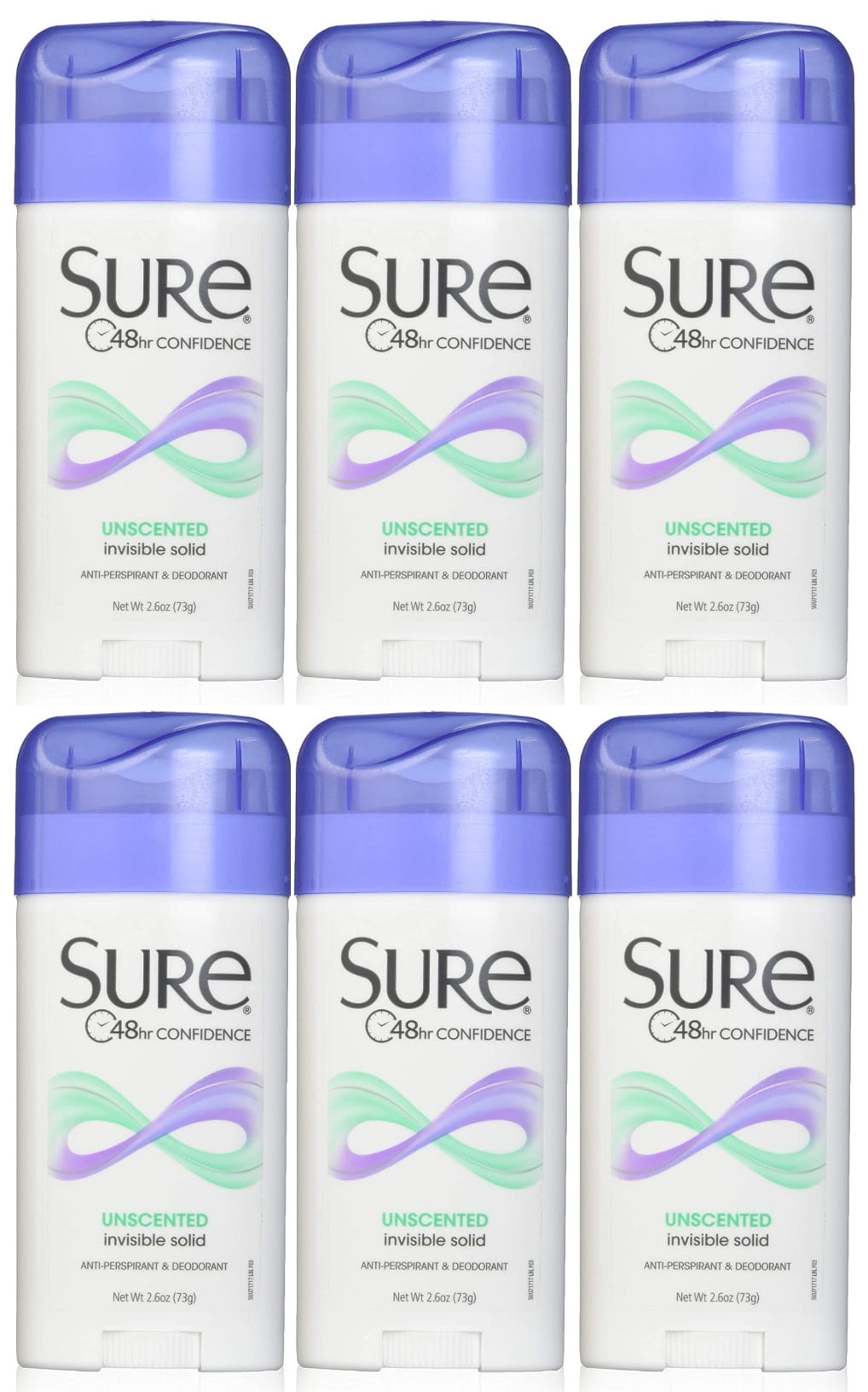Sure, Unscented Antiperspirant Deodorant, Invisible Solid, 2.6 Ounce ...