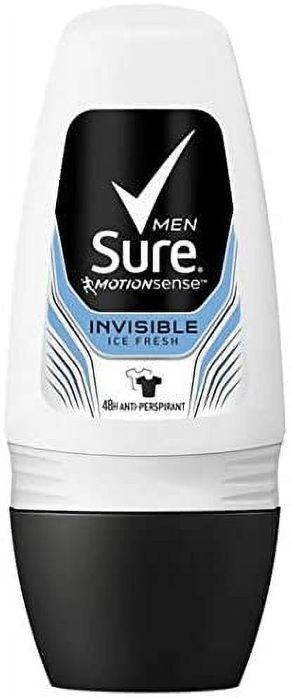 SURE Men Sweat Defense Invisible Ice Fresh Roll-on Antiperspirant ...
