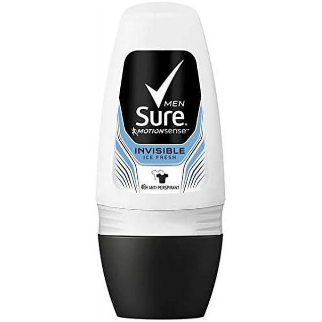 SURE Men Sweat Defense Invisible Ice Fresh Roll-on Antiperspirant ...