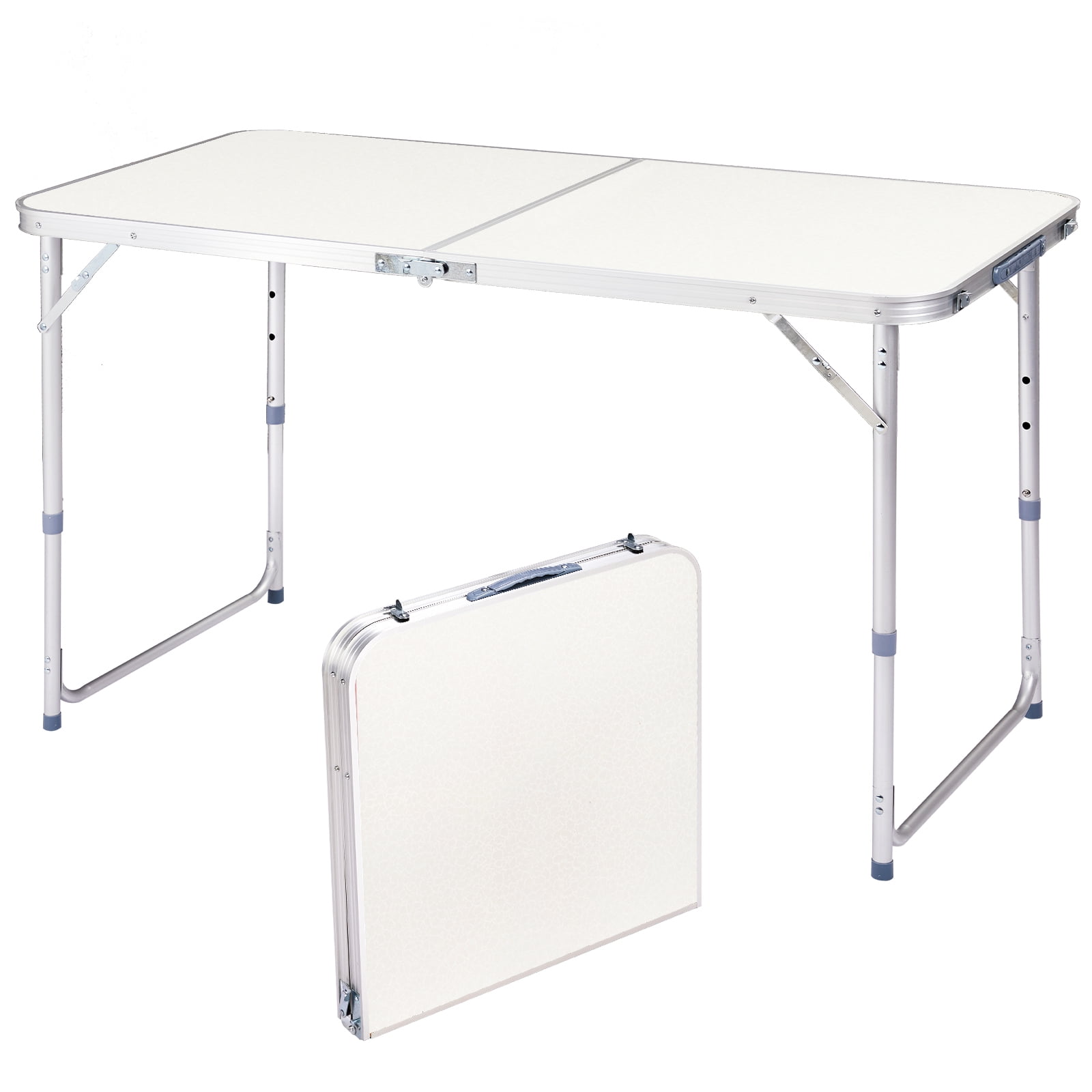 SUREGO Folding Table for Indoor & Outdoor Use, 47" x 24" x 27" Aluminum ...