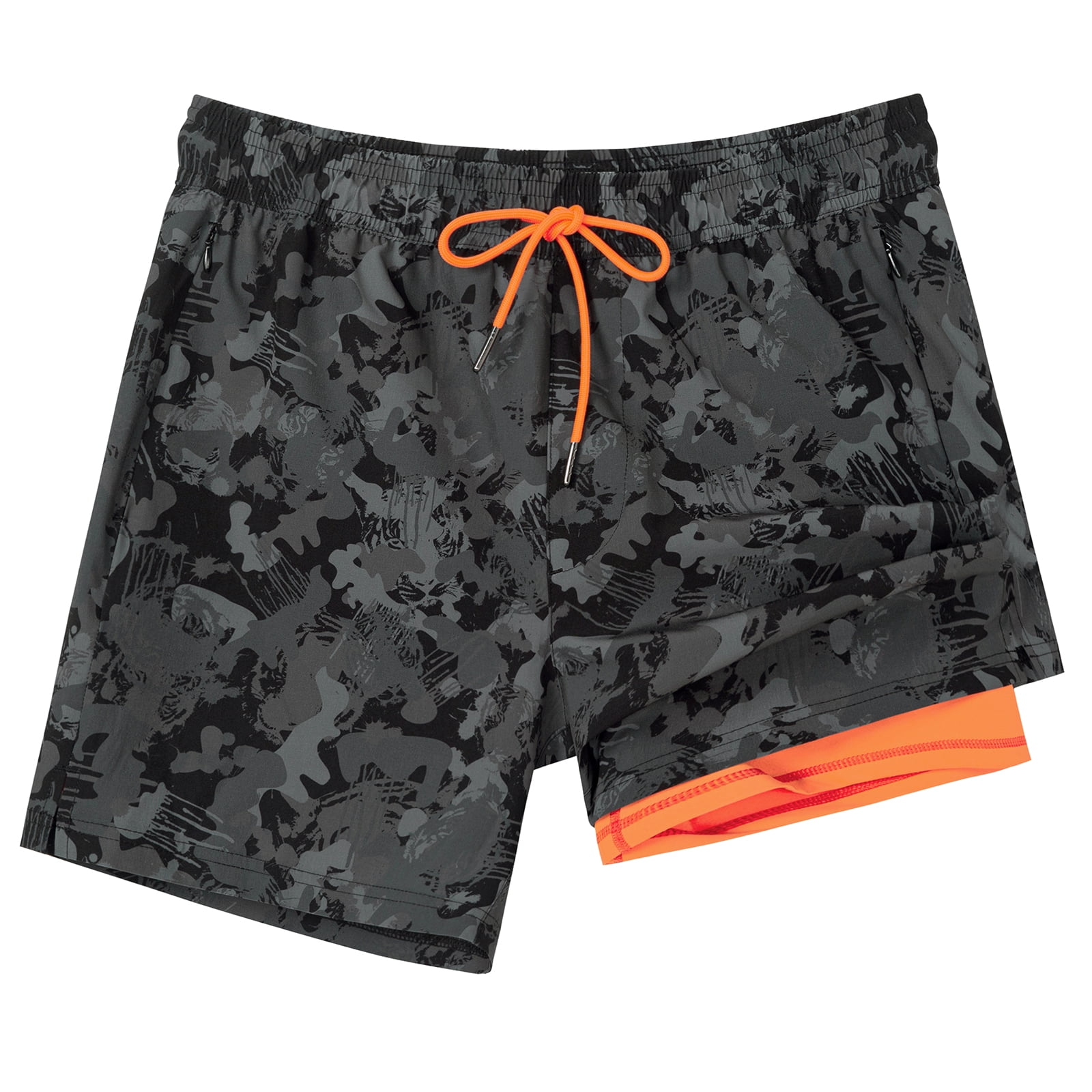 SURF CUZ Mens Swim Trunks with Compression Liner Mens Swimming Trunks 5 ...
