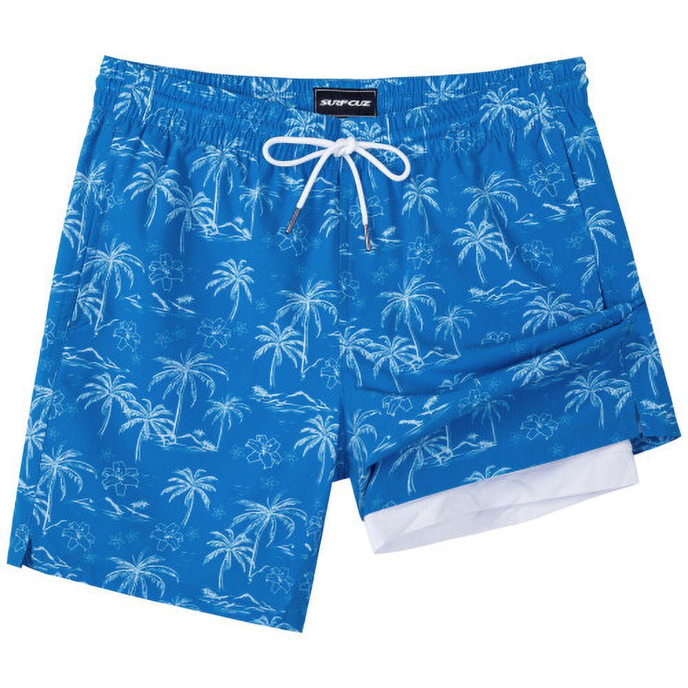 SURF CUZ Mens Swim Trunks with Compression Liner Quick Dry Swim Shorts ...