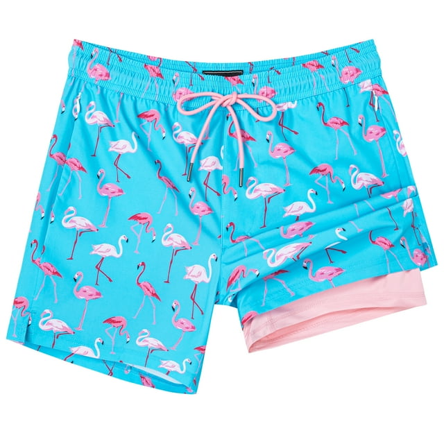 SURF CUZ Quick Dry Men's Swimwear: 5 Inch Swim Trunks with Compression ...