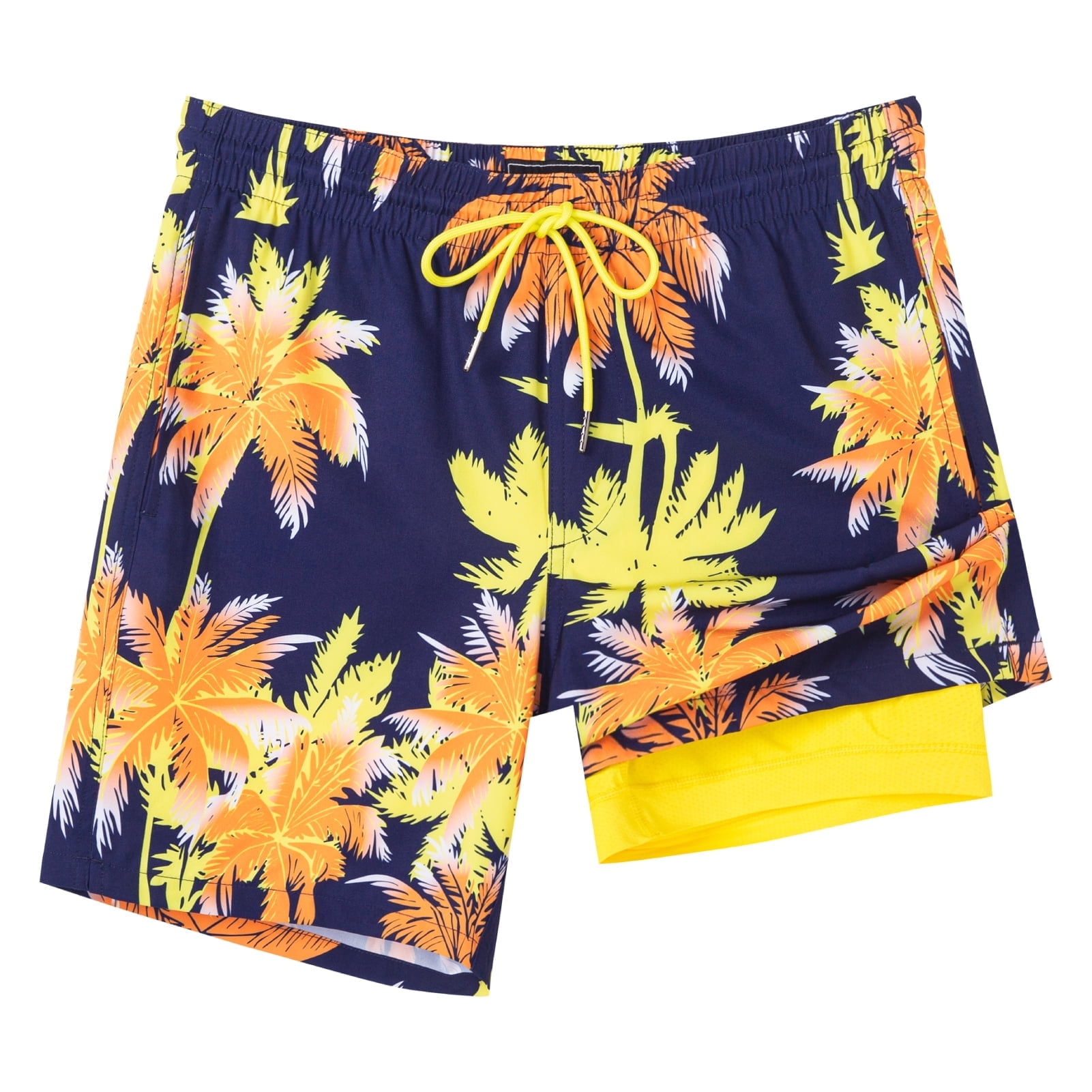 SURF CUZ Mens Swim Trunks with Compression Liner Quick Dry Swim Shorts ...