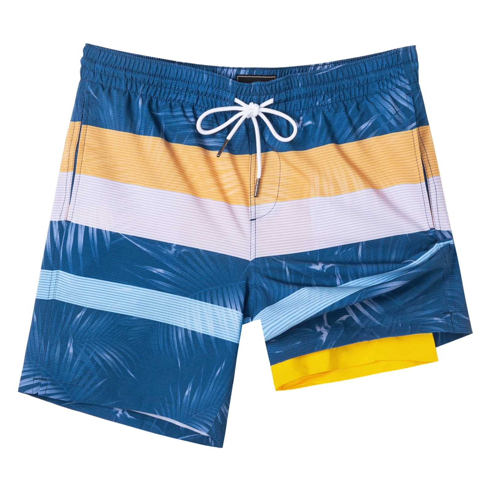 SURF CUZ Mens Swim Trunks with Compression Liner Quick Dry Swim Shorts ...