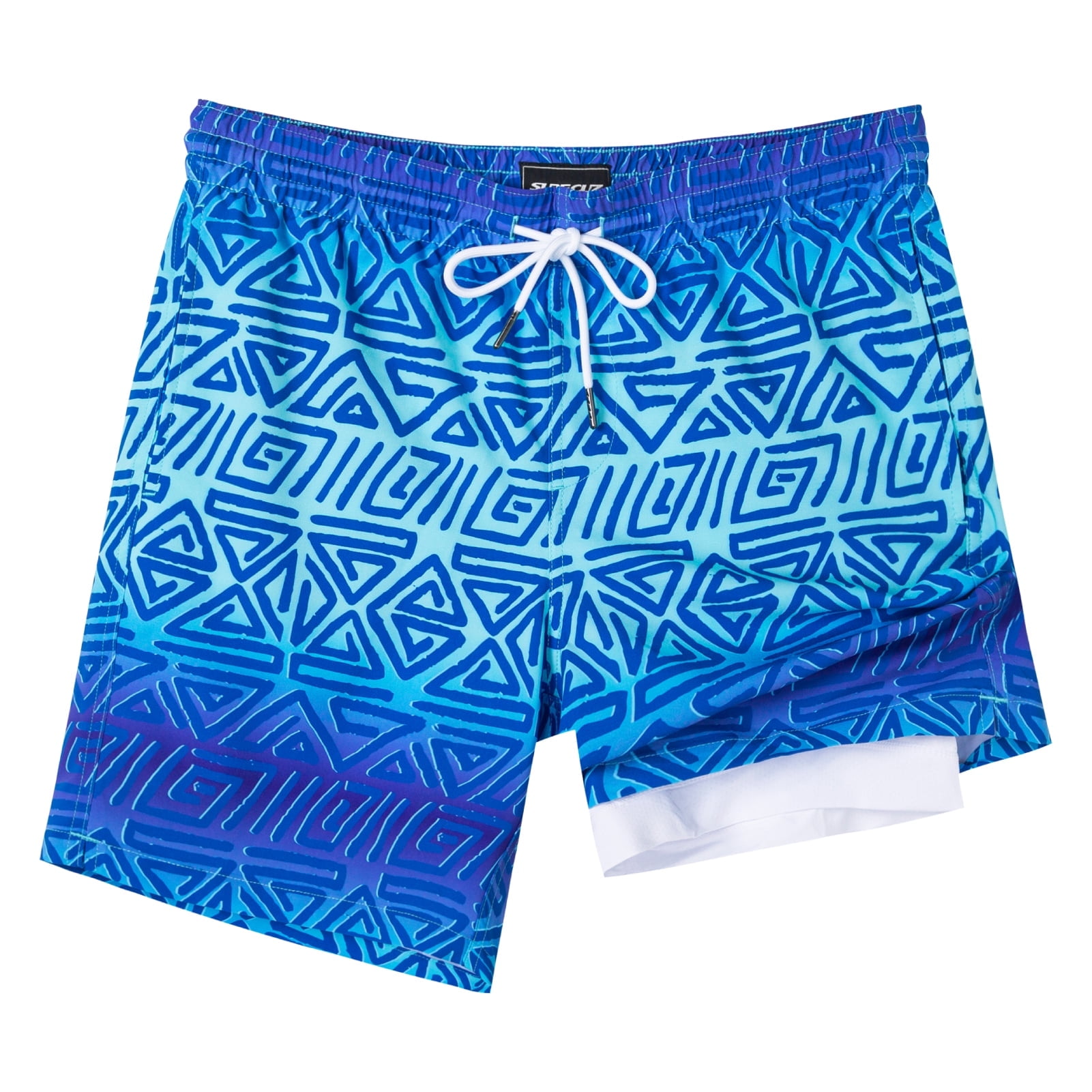 SURF CUZ Mens Swim Trunks with Compression Liner Quick Dry Swim Shorts ...