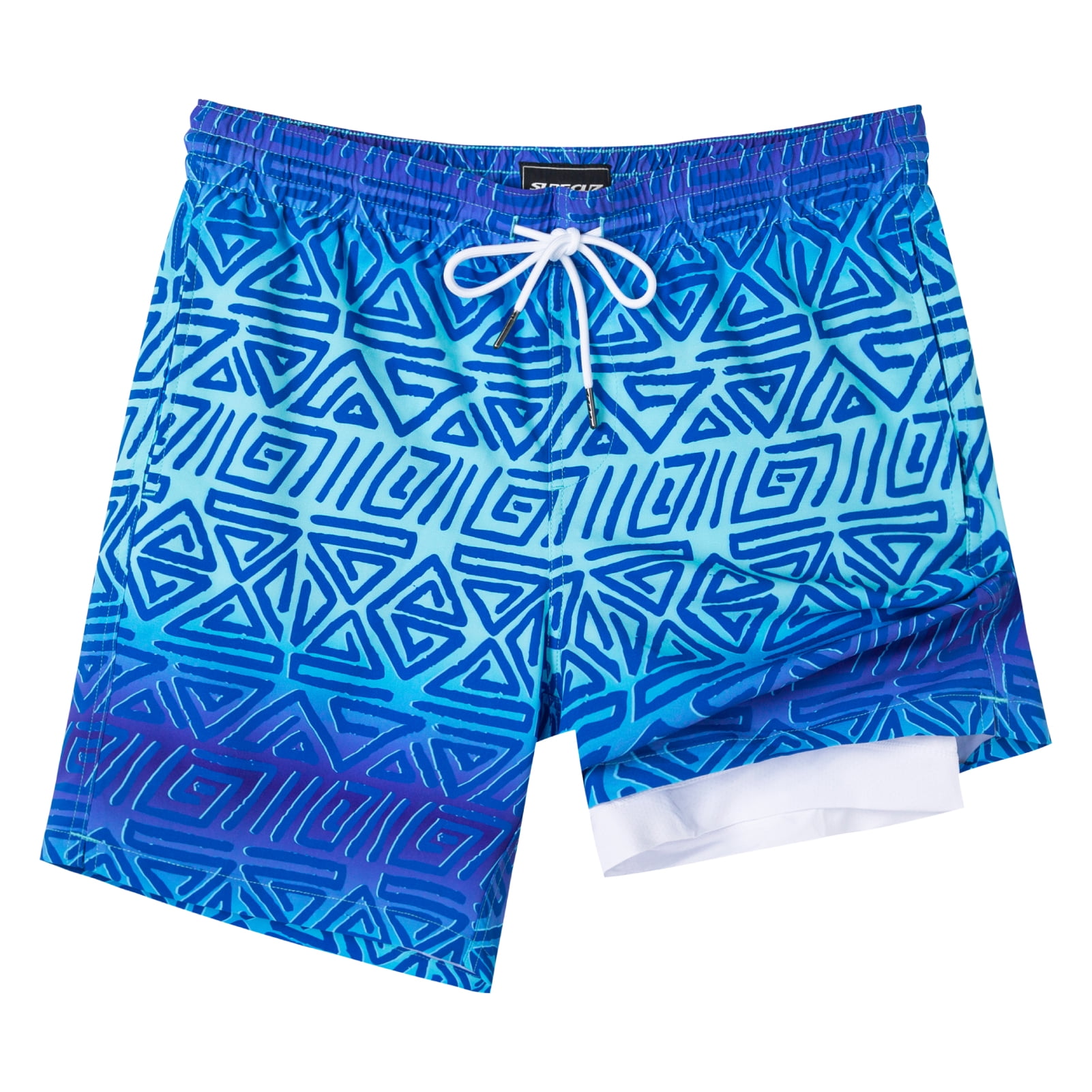 SURF CUZ Mens Swim Trunks with Compression Liner Quick Dry Swim Shorts ...