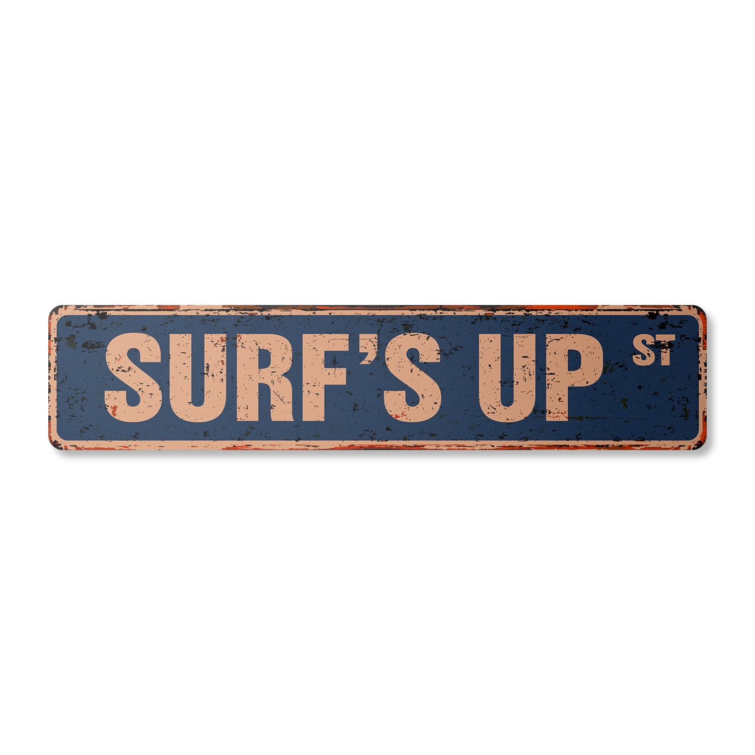 SURF'S UP Vintage Aluminum Street Sign surfer surf board wax surfboard ...