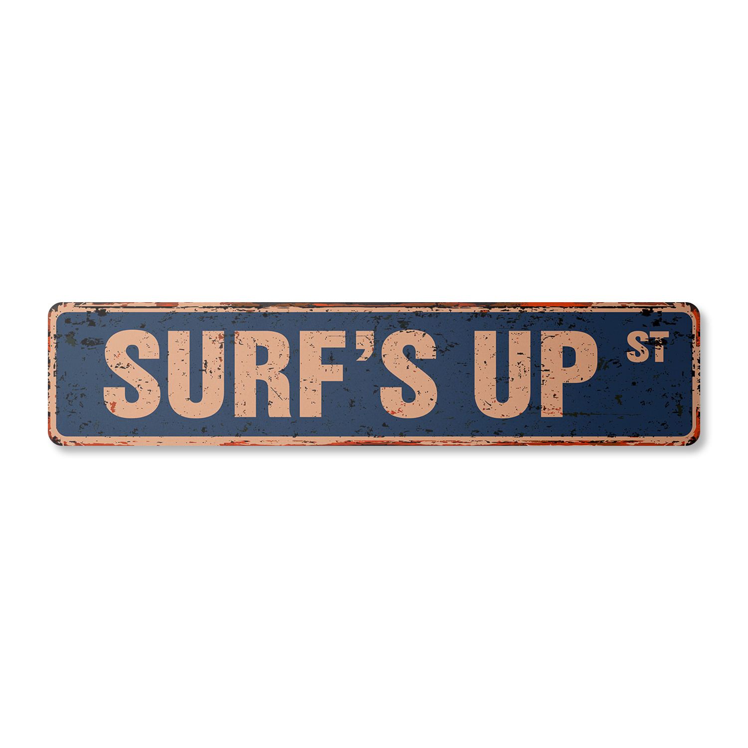 SURF'S UP Vintage Plastic Street Sign surfer surf board wax surfboard ...